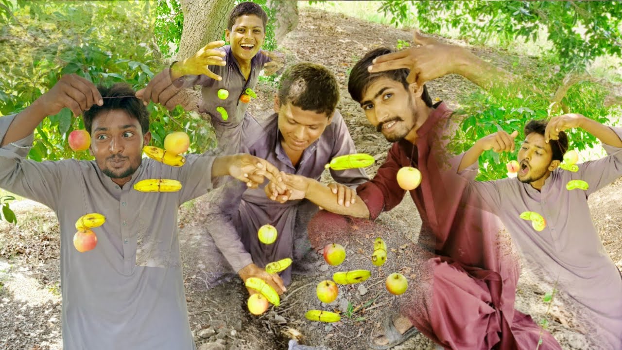 Wow |Kon sab se phala tree sa fruit la ker ayaga |apples and banana ...