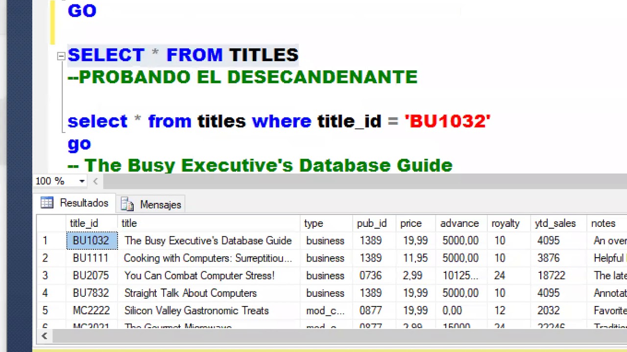 SQL2 52092 SESION7 Parte2 - YouTube