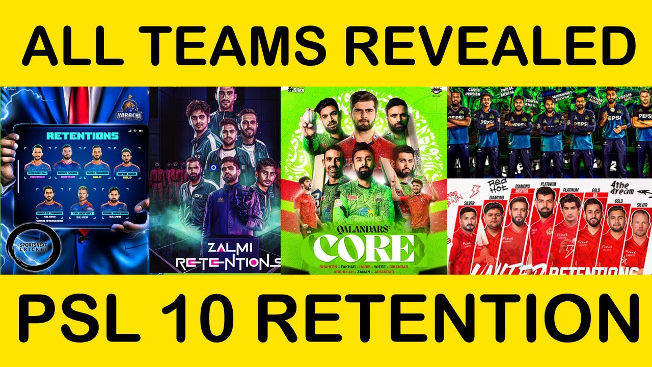 "PSL 10 RETENTION LIST: ALL TEAMS REVEALED!" - YouTube