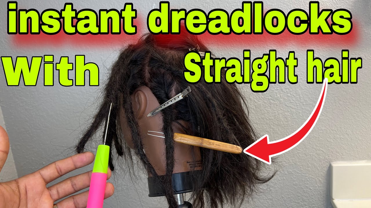 😱How to do instant Dreadlocks with a Crochet needle hook on STRAIGHT HAIR - YouTube