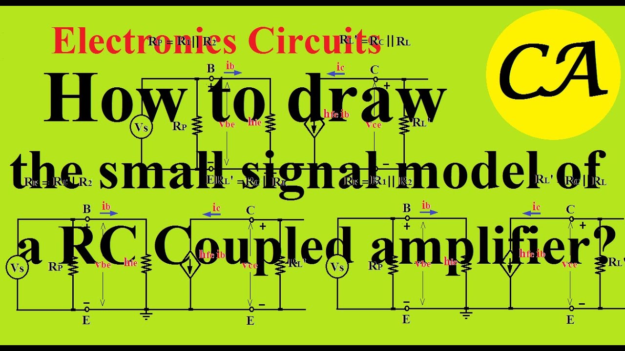How to draw small signal model of a RC Coupled amplifier? - YouTube