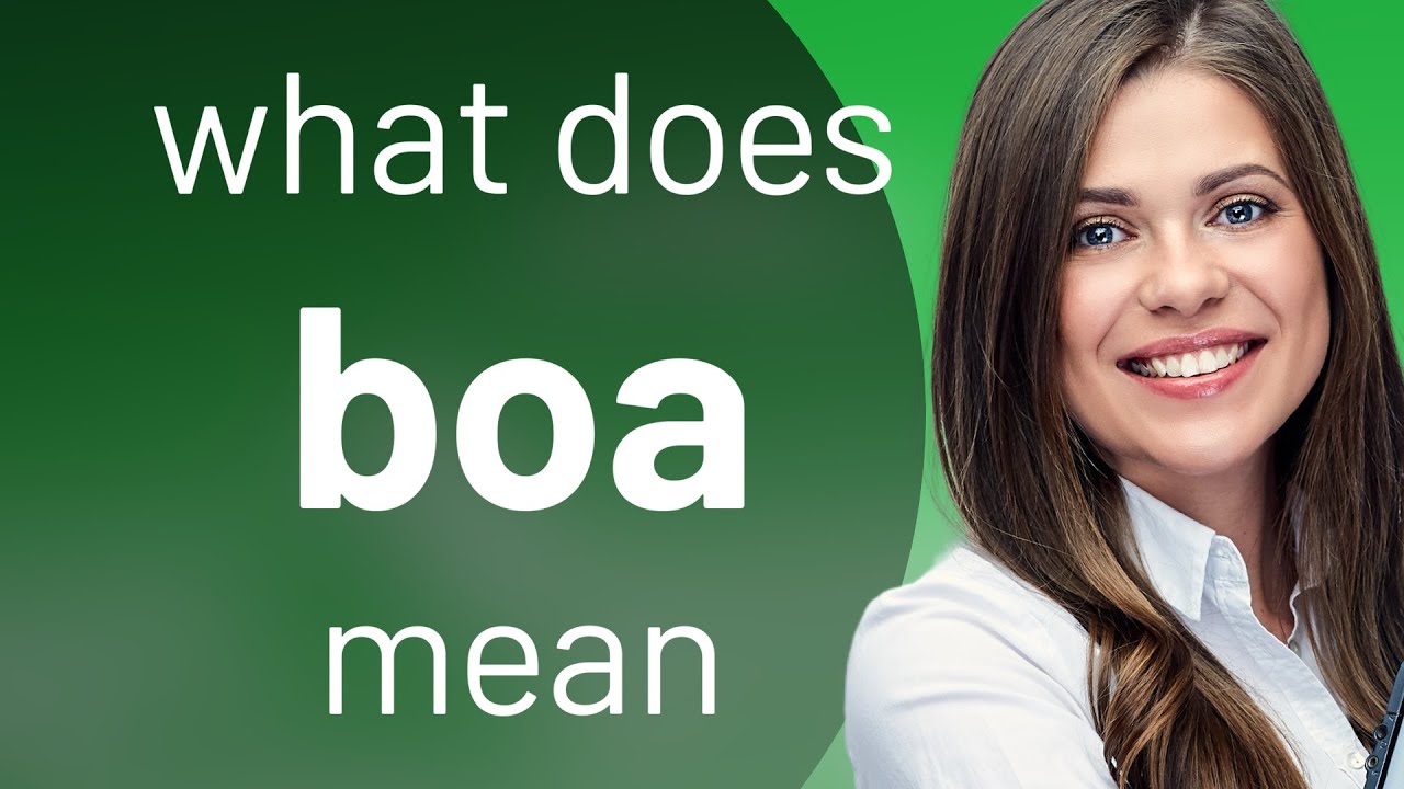 Boa — BOA definition - YouTube