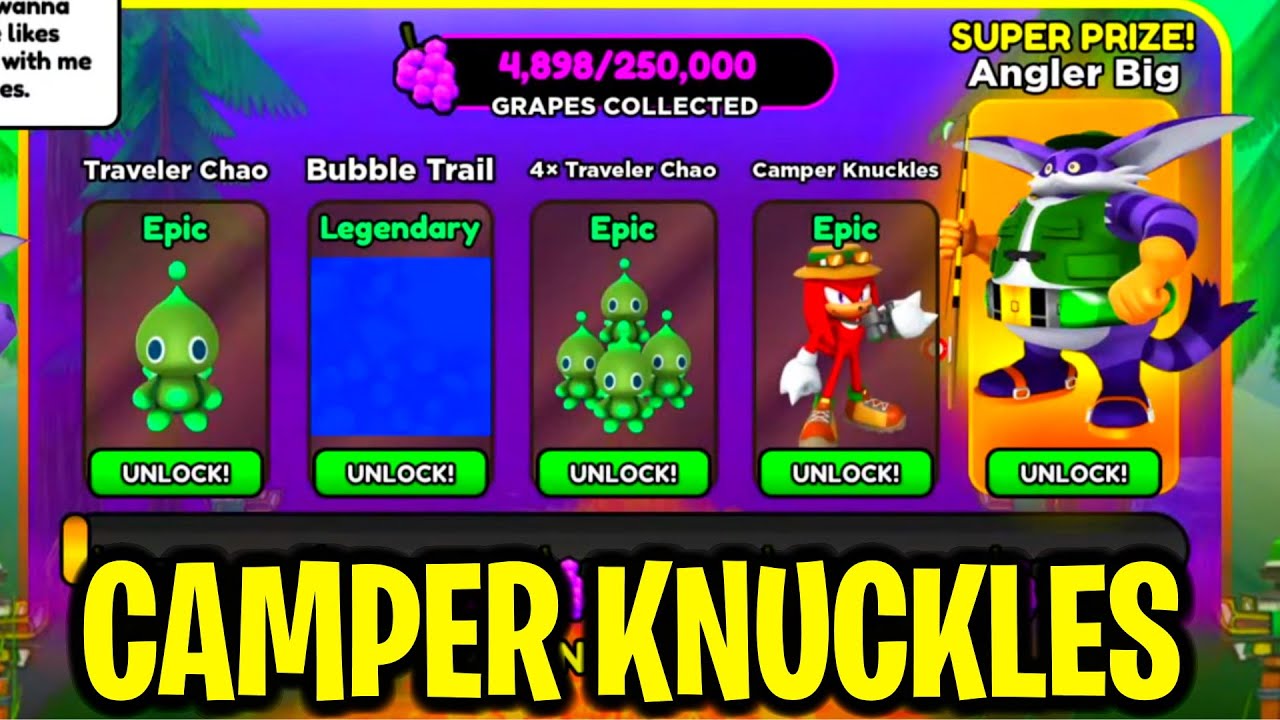 CAMPER KNUCKLES I ANGLER BIG EVENT W SONIC SPEED SIMULATOR! JAK WEJŚĆ ...