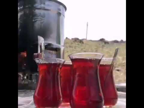 SOBADA ÇAY ✌️SEMAVERDA ODUN ATEŞİNDE ÇAY NASIL DEMLENİR ☕💞AKŞAM ÇAYINA BUYRUN