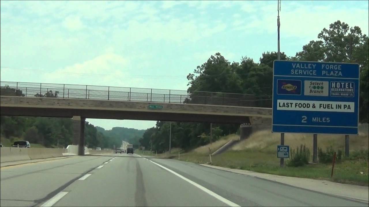 Pennsylvania - Interstate 76 East (PA Turnpike) - Mile Marker 320-326 ...
