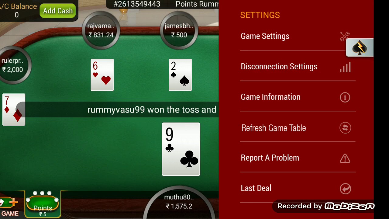 5 Rupees point Rummy 1300 Win - YouTube