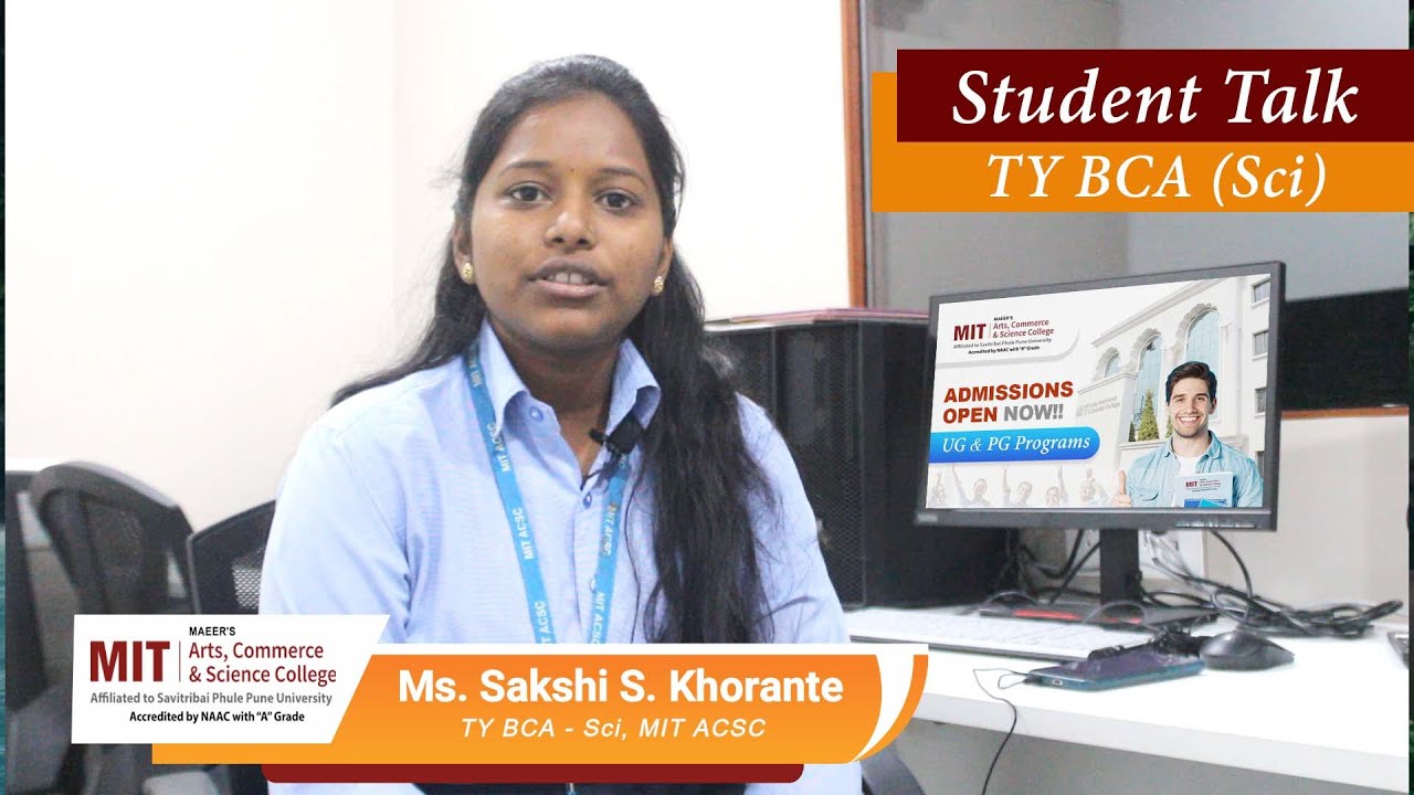Student Talk | BCA Sci | MIT ACSC Alandi (D) - Pune - YouTube
