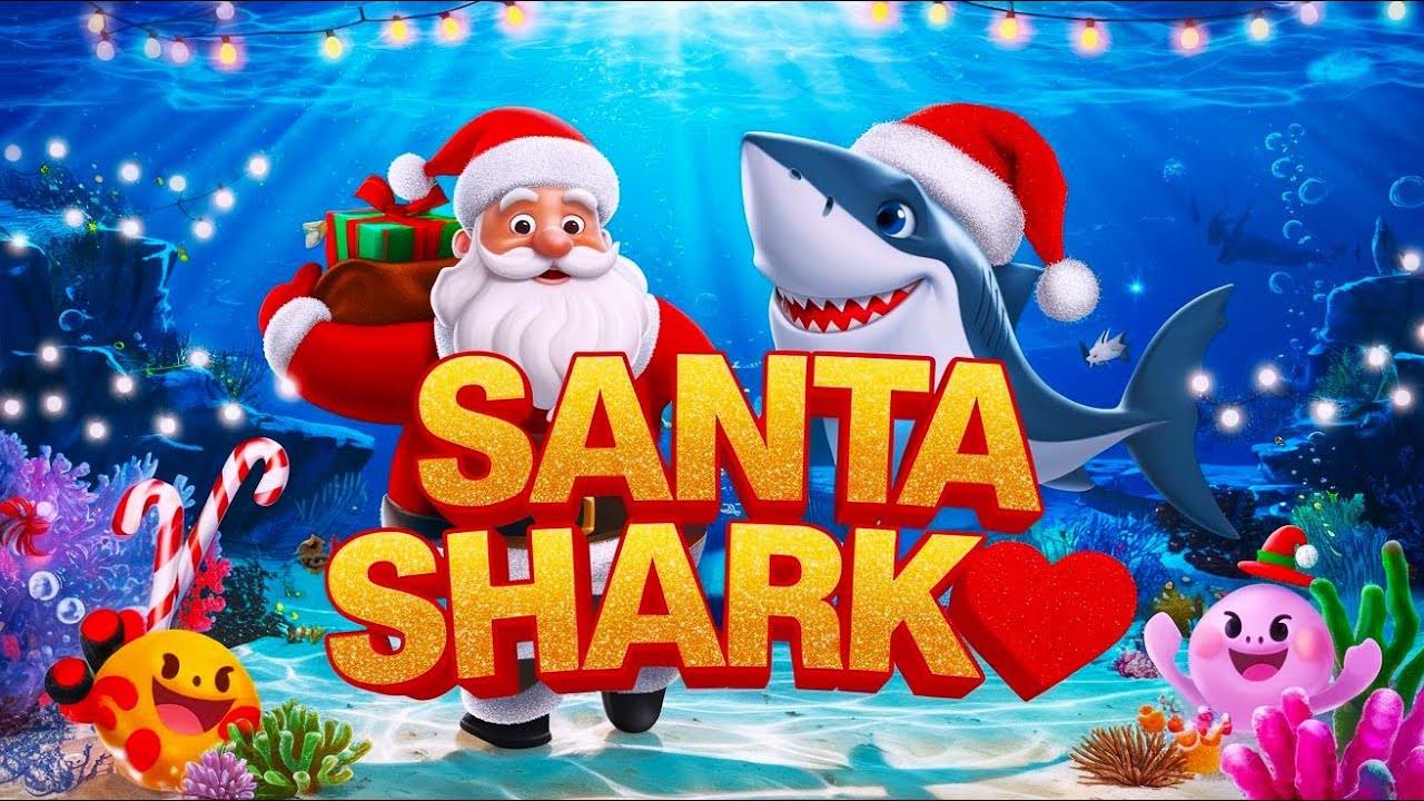 Santa Shark 🎅🦈2 | Kids Christmas Song 🎶 Fun Holiday Nursery Rhymes and ...