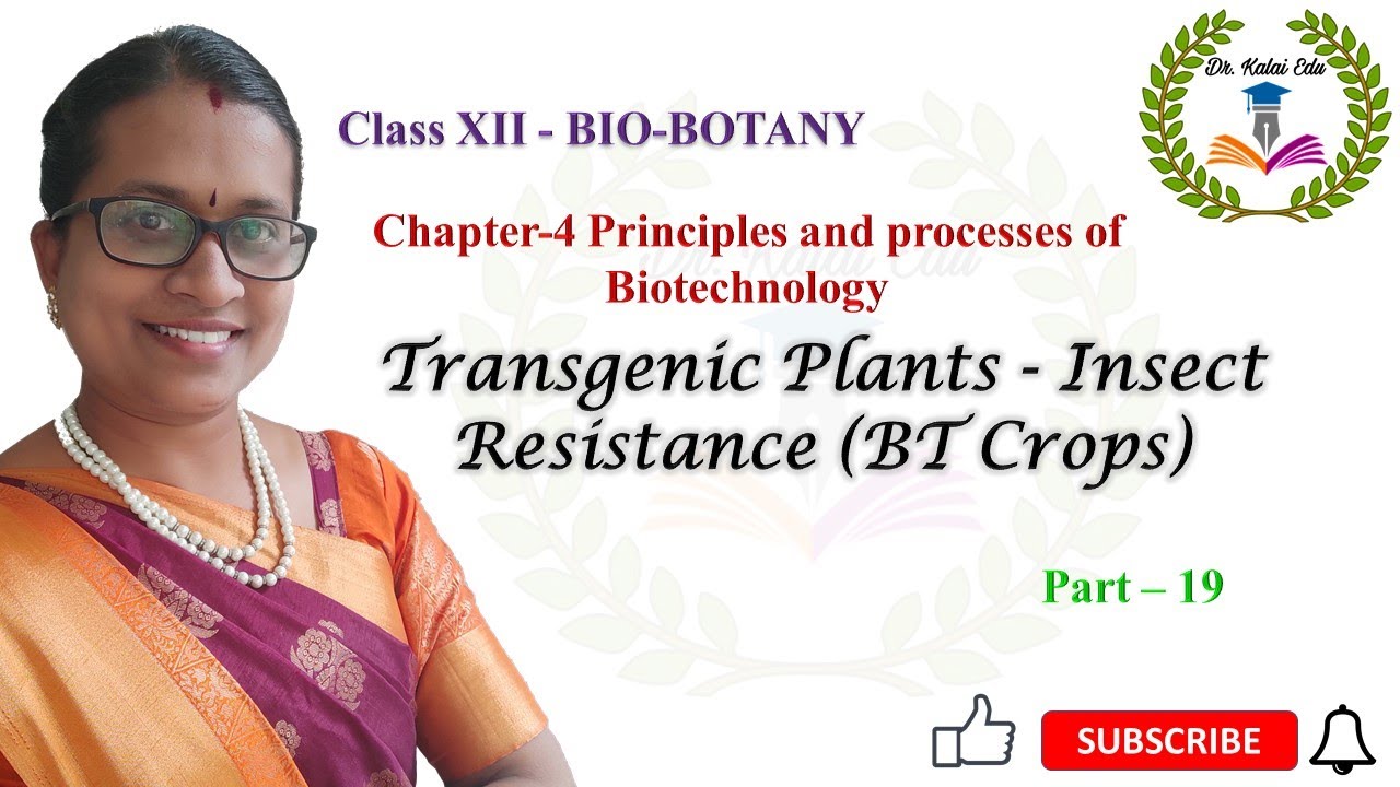 Transgenic Plants - Insect Resistance (BT Crops) | Chapter-4 | Part ...