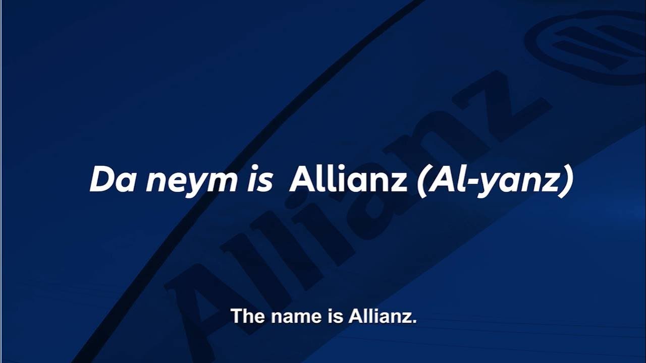 How To Pronounce Allianz? - YouTube