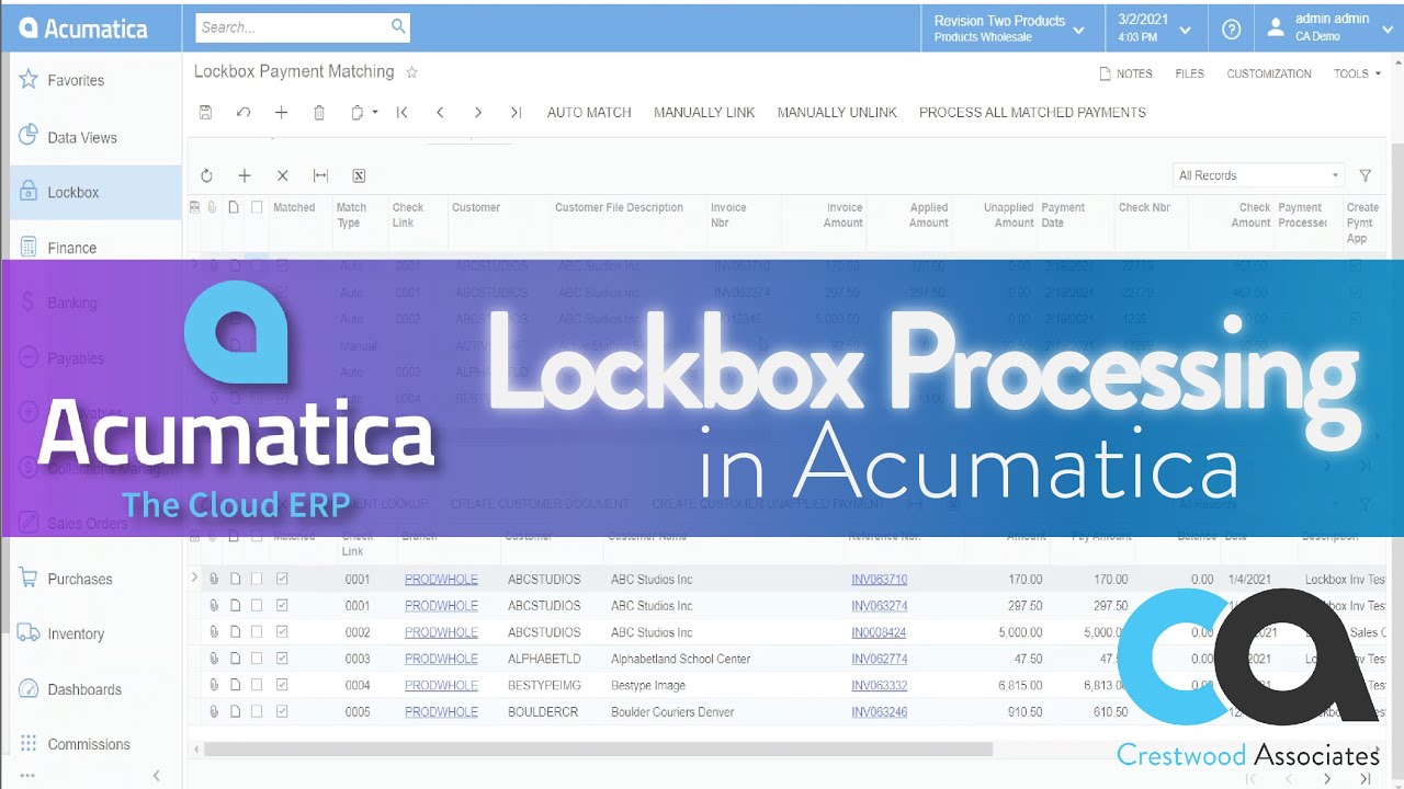 Lockbox Processing for Acumatica - YouTube