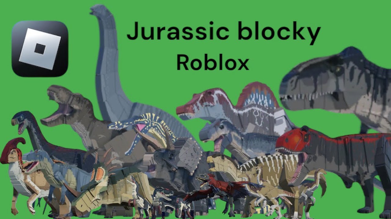 รีวิวไดโนเสาร์ทุกตัวใน Roblox Jurassic blocky เมนหลัก สกอเปียส เร็กซ์ ...