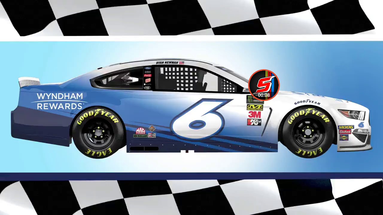 Ryan Newman's 2019 #6 WYNDHAM REWARDS Paint Scheme - YouTube