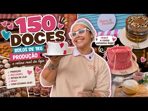 Uma viagem no tempo, 150 doces bolos de 1kg decorado, rotina real + produção dia a dia 