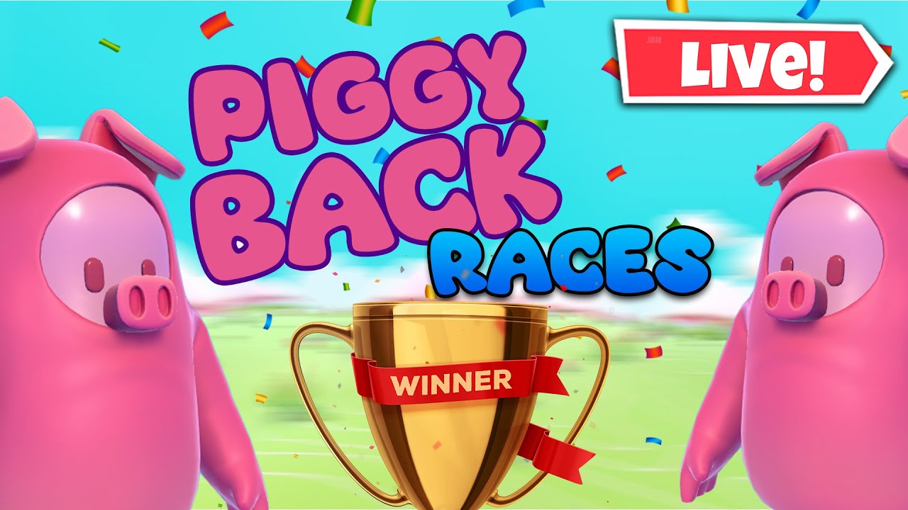 🔴 PIGGYBACK RACES - LIVE FALL GUYS CUSTOM GAMES #1 - YouTube