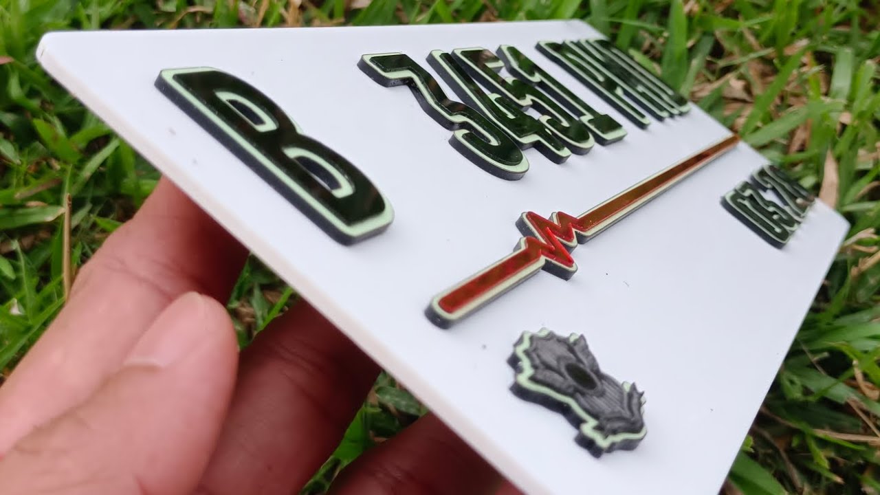 Plat Motor Timbul Custom Glow In The Dark Fosfor Nomor Motor Akrilik ...