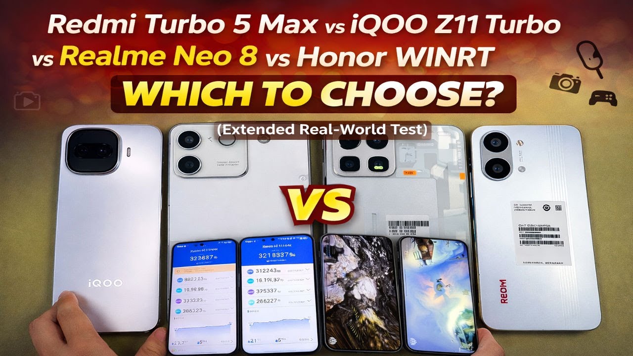 Comparison Redmi Turbo 5 Max / iQOO Z11 Turbo / Realme Neo8 /Honor ...