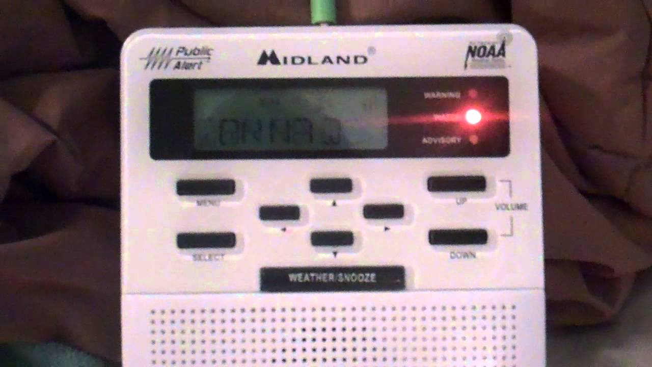 Activating my Midland WR-100 for a Tornado Watch! - YouTube