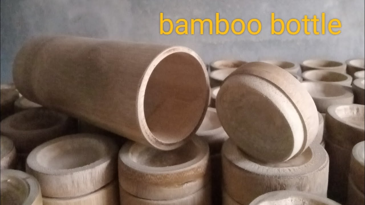 belajar cara membuat botol minum bambu/kerajinan bambu/ecofriendly ...
