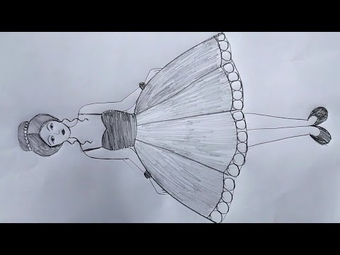 Girl drawing easy !! Girl ka Chitra !! Drawing easy step by step ...