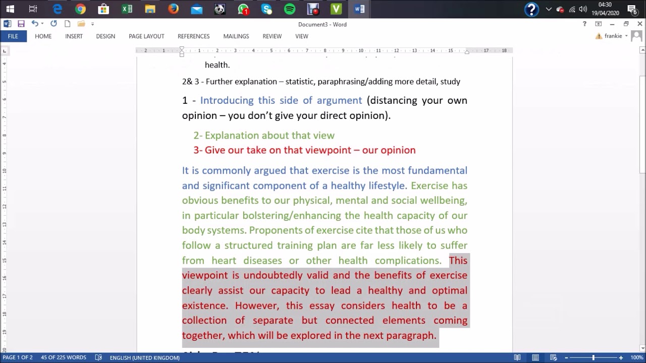 IELTS writing part two how to write the two body paragraphs of a ...
