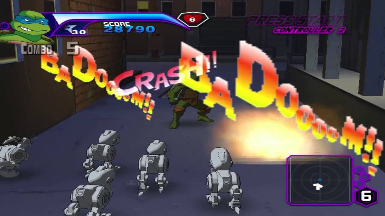 TMNT 2003 (PC) - Leonardo Gameplay - Part 2 - Stage 1/Area 2 - YouTube