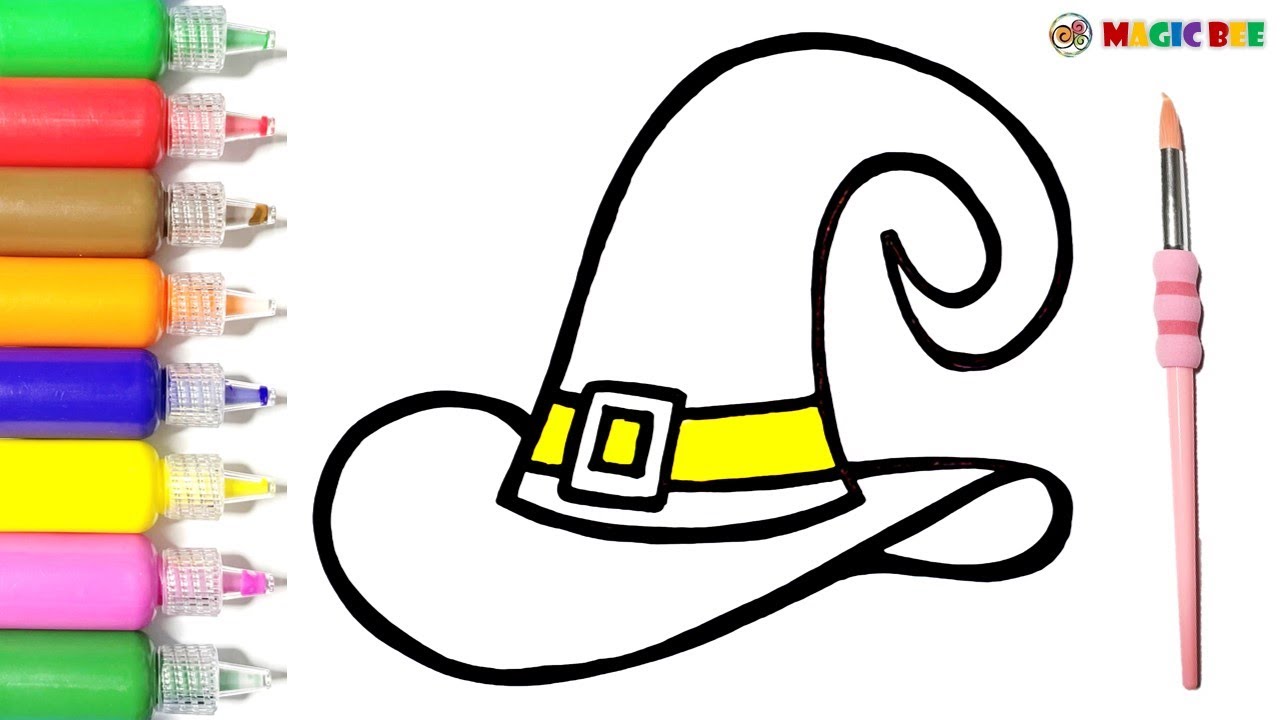 🎩 Hat 🎩 | 🎩Cap Drawing 🎩 | Wizard Magic Hat 🎩 | How To Draw Hat for ...
