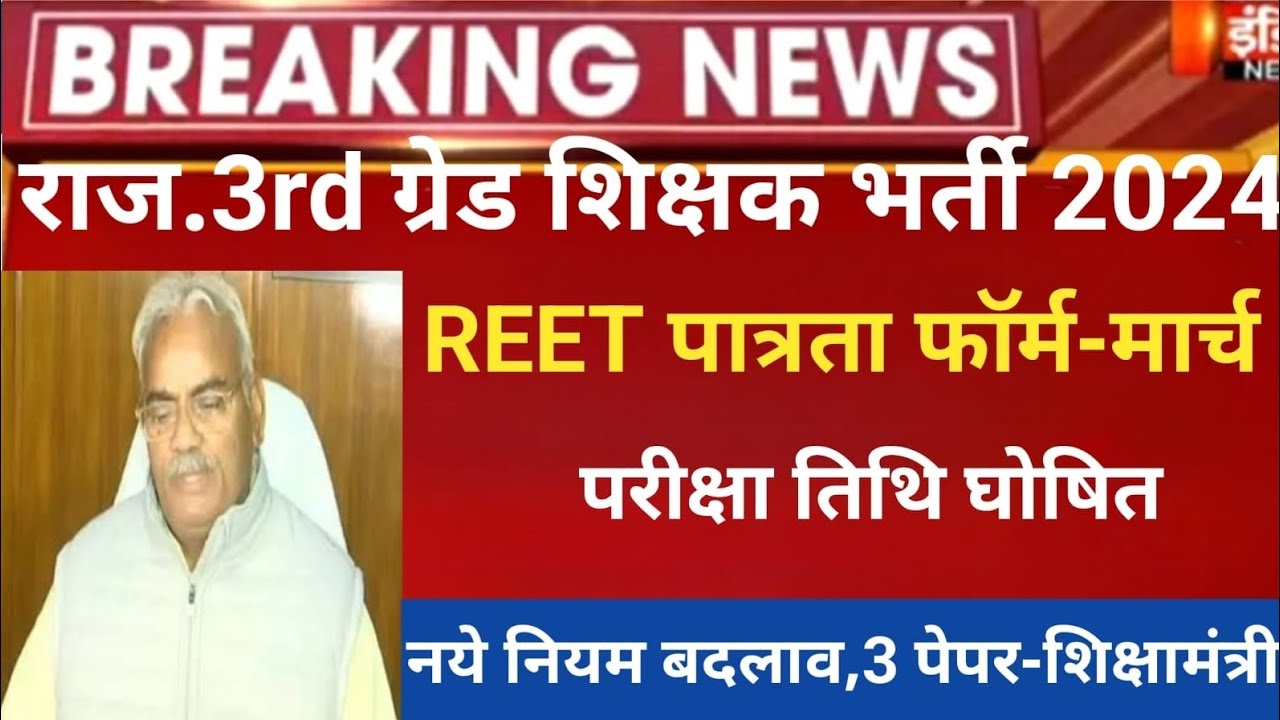Reet New vacancy 2024/Reet notification 2024/reet 2024 vacancy/reet New ...