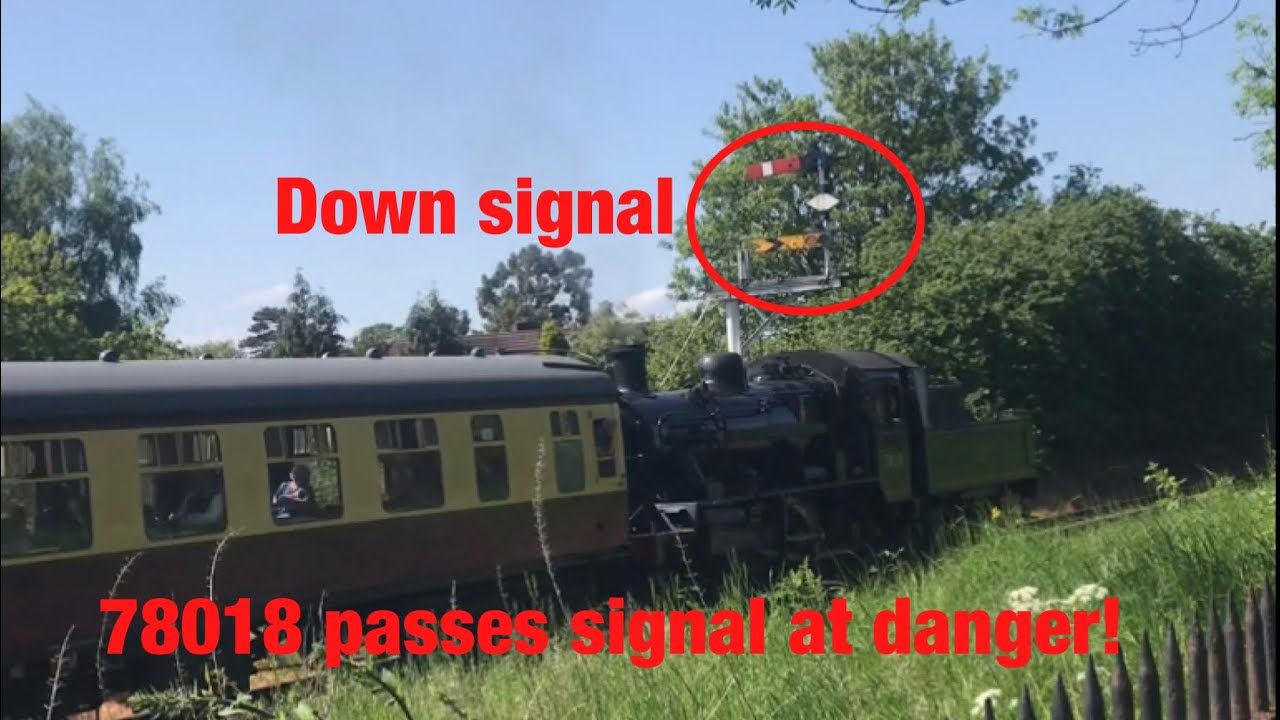 78018 passes signal at danger!! GCR trains at charnwood water - YouTube