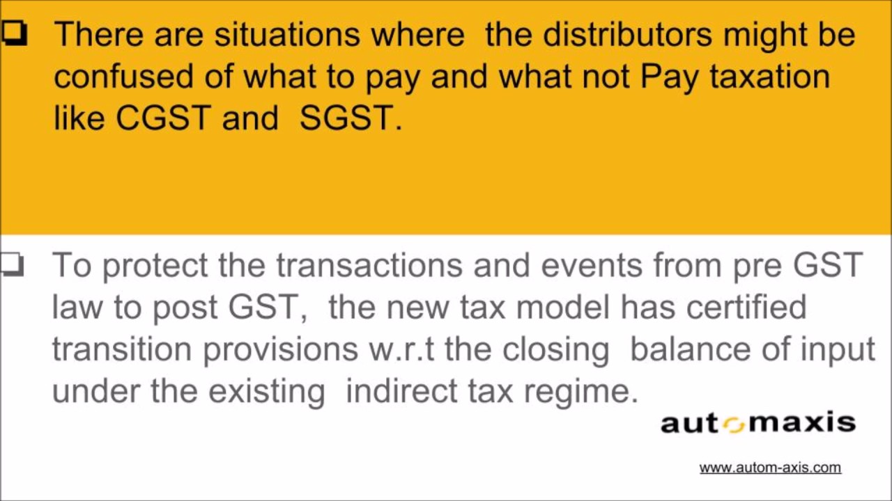 Transitional provisions under GST law - YouTube