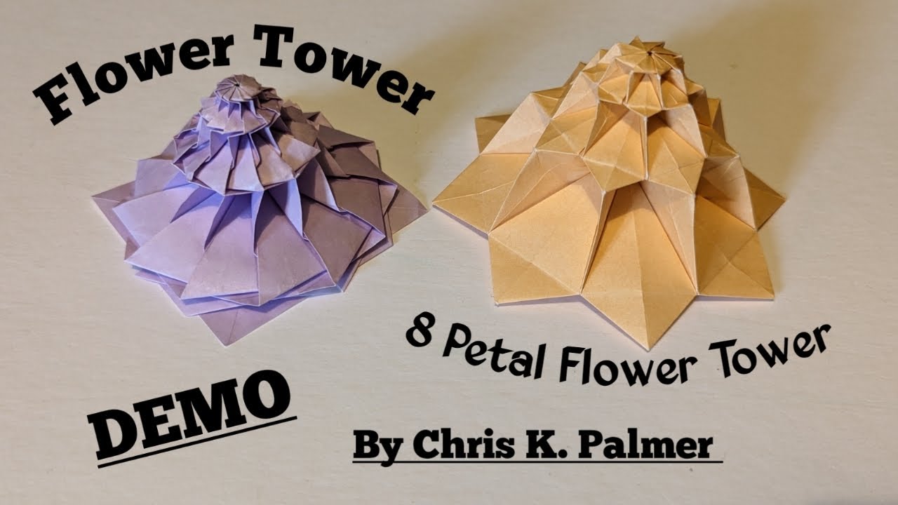 How To Make Origami Flower Tower Flower Tower : Folded Book Art