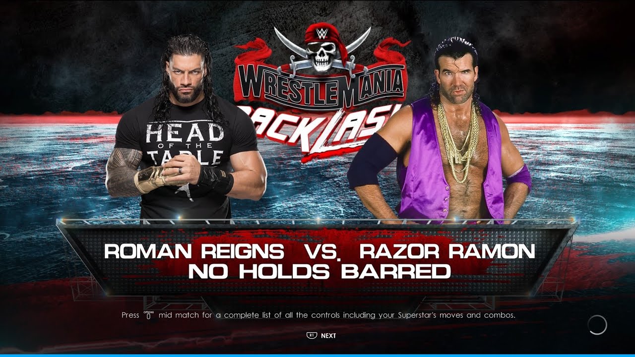 WWE 2K22 Roman Reigns vs Razor Ramon - YouTube