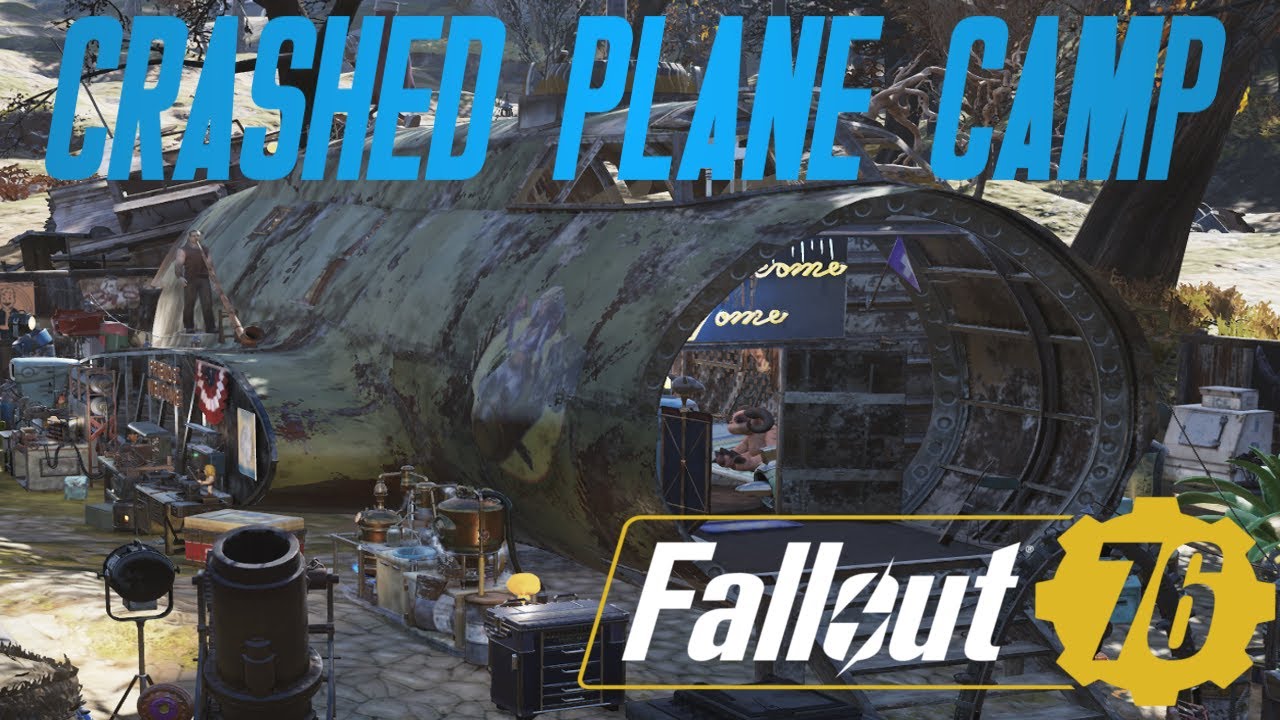 Fallout 76 - Crashed Airplane Camp - YouTube