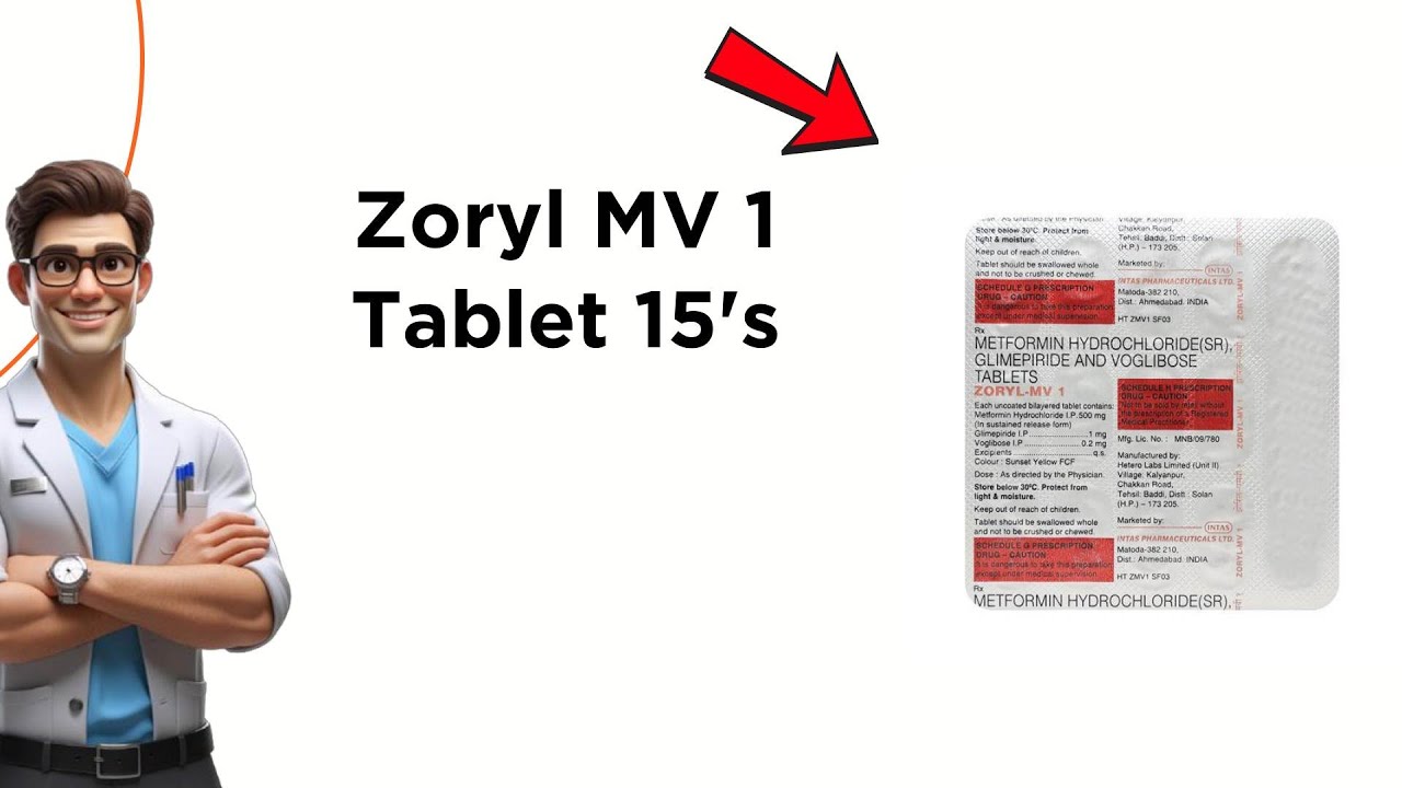 Zoryl MV 1 Tablet Uses, Side Effects & Dosage Explained! - YouTube
