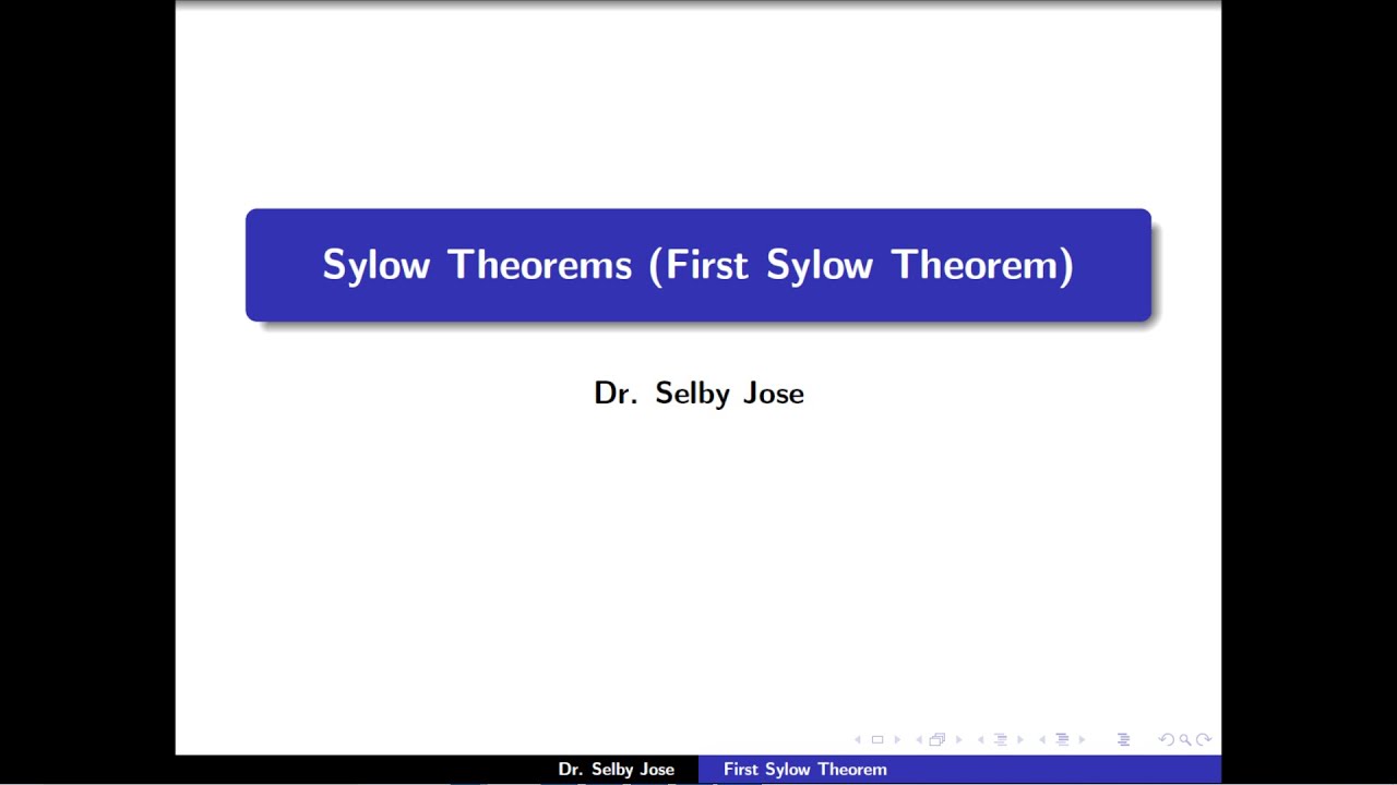 Group Theory Lecture 5: First Sylow Theorem - YouTube