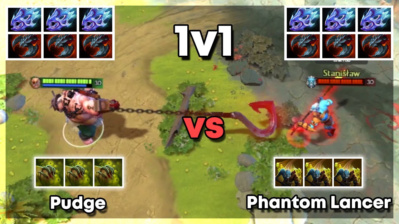Pudge vs Phantom Lancer - Rot vs Illusions - Who wins? - YouTube