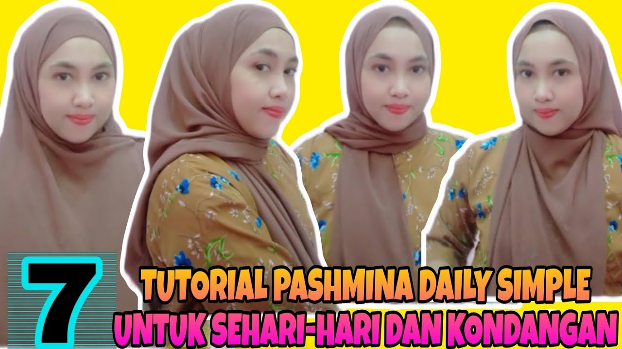 7 Tutorial Hijab Pashmina Daily Cocok Buat Sehari-hari, Kondangan Dan ...