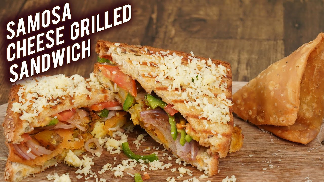 SAMOSA CHEESE GRILLED SANDWICH | How To Make Samosa Cheese Grilled ...