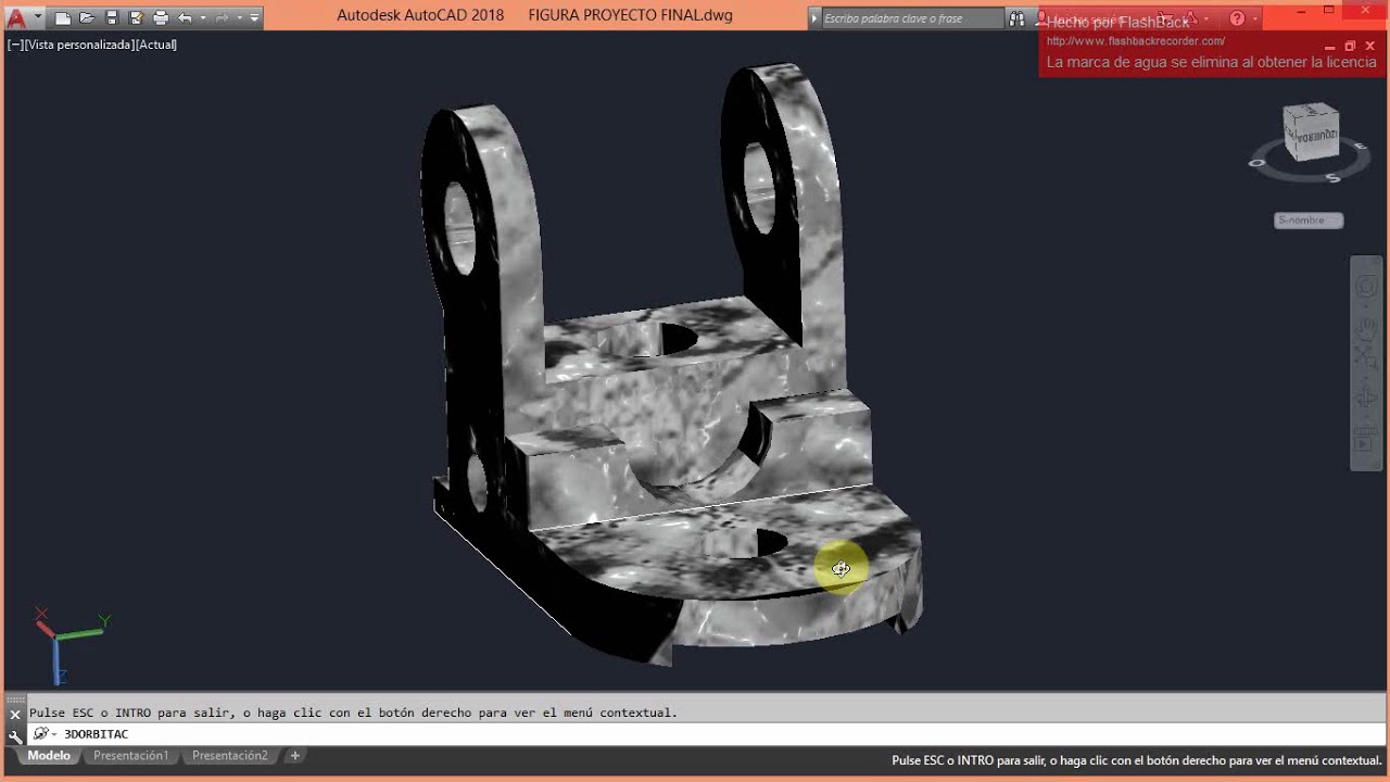 Rotación 3D Dibujo Autocad - YouTube