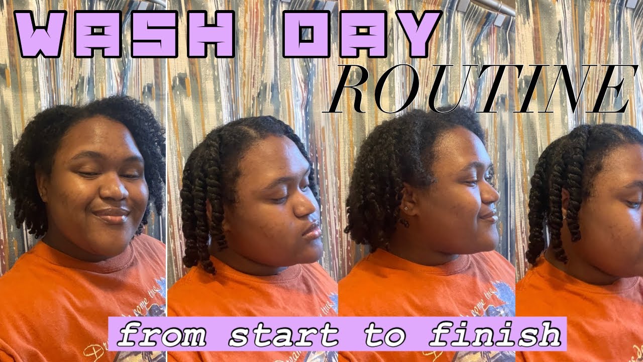 Simple Natural Curly Hair Wash Day Routine | low porosity & hydrated ...