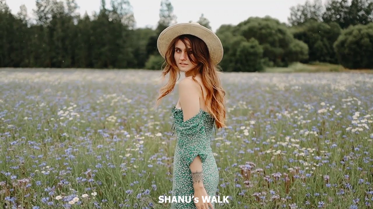 A beautiful girl walks through the flower garden | Walking In the ...