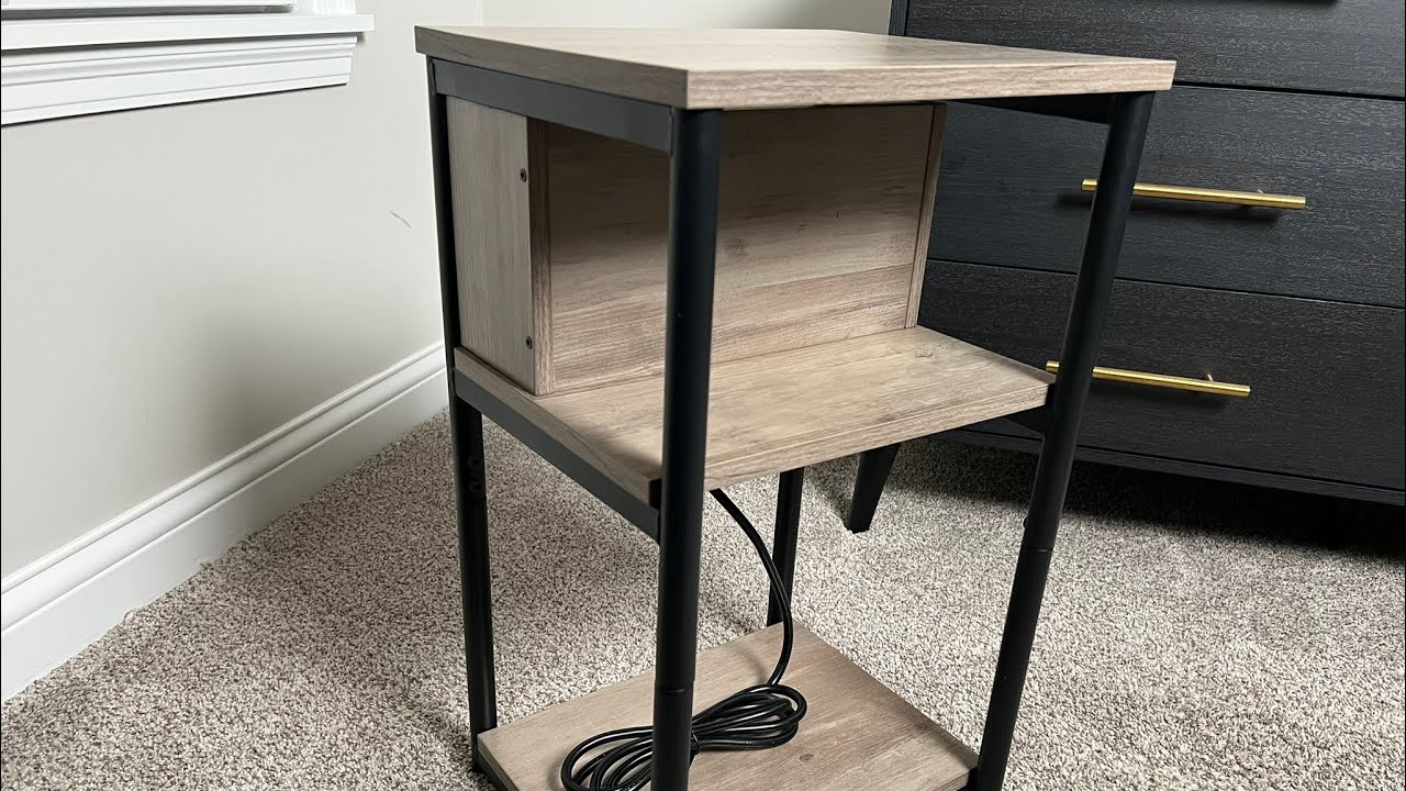 Assembly Video For Vasagle Side Table With Charging Station - YouTube