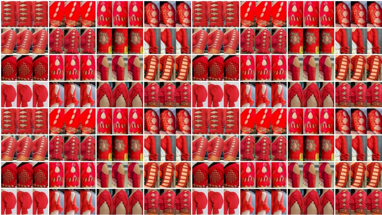 Red Colour Sleeves Designs || New Model Blouse Sleeves Designs || Baju ...