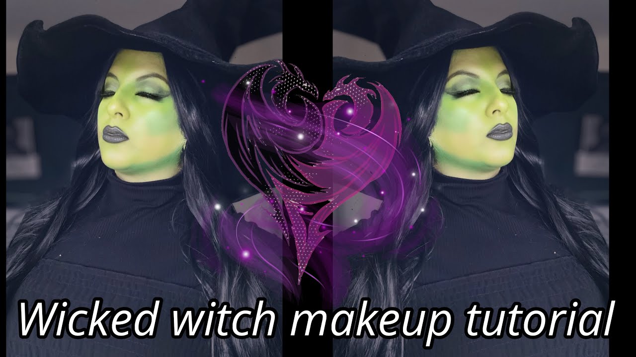 Wicked witch makeup tutorial - YouTube