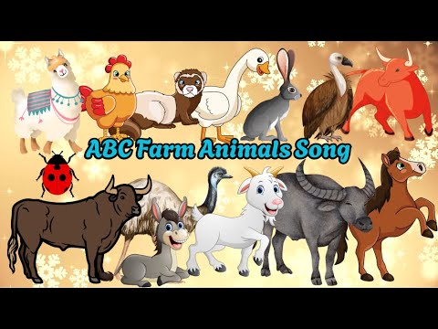 ABC Farm Animals Song|English songs for children|Study with your baby ...