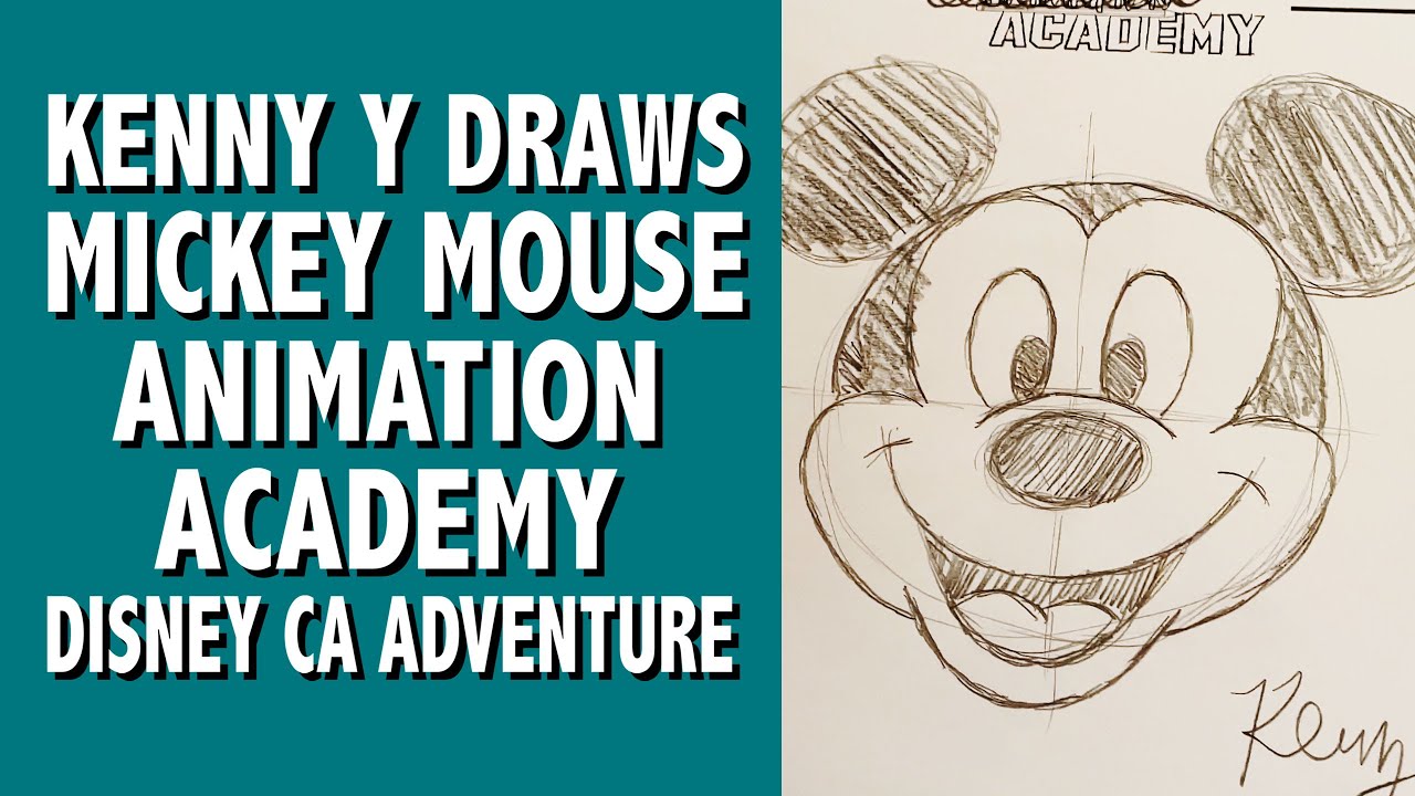 Kenny Y Draws Mickey Mouse at the Animation Academy in Disney ...