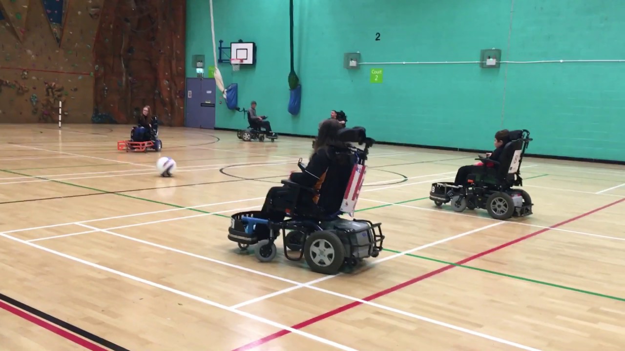 Powerchair Football - Training session - YouTube
