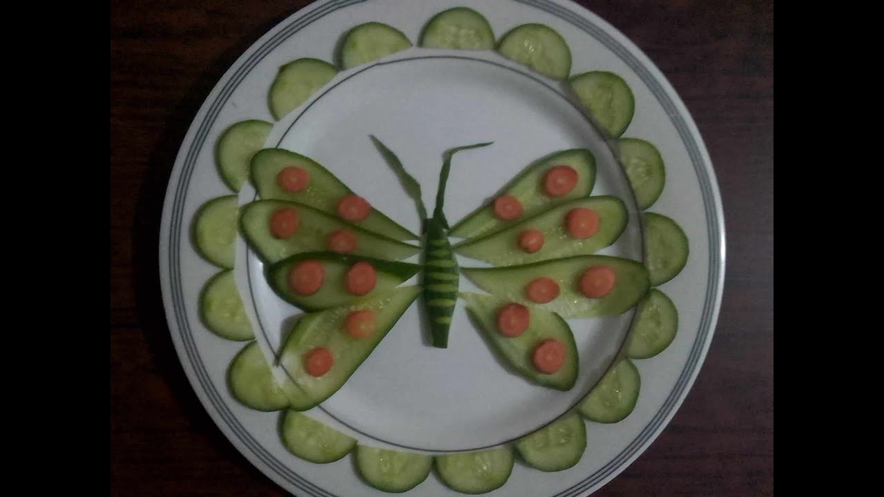 how to decorate salad plate#19 - YouTube