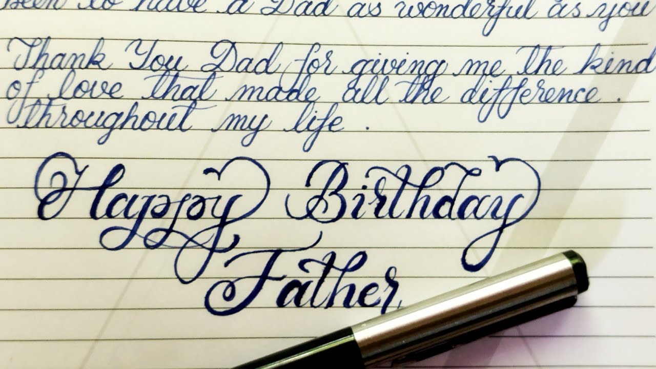 Letter to father on his birthday How to write Birthday message for ...