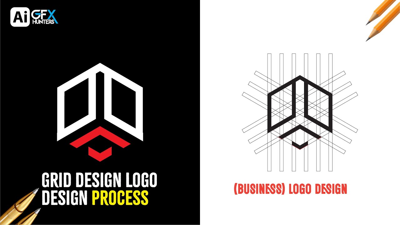 How to Design a Grid-Based Logo in Adobe Illustrator | Logo Design ...